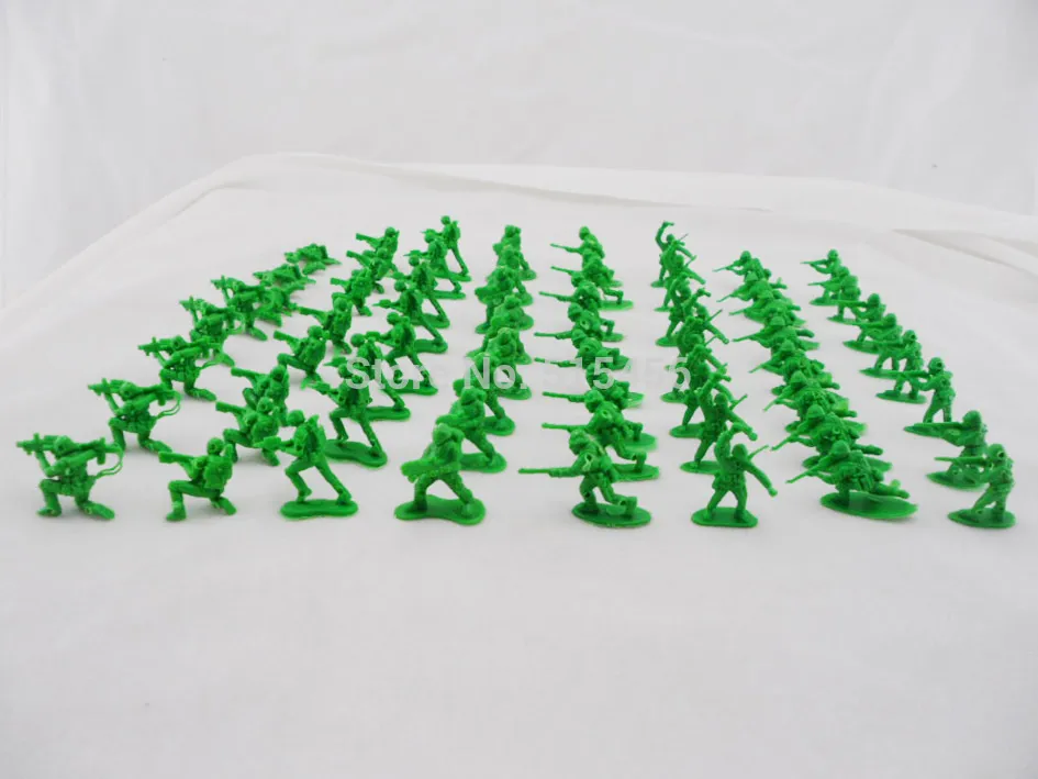 500шт / Много 2 3см 1:72 Зеленый Пластиковый Toy Soldiers Массовая Army ...