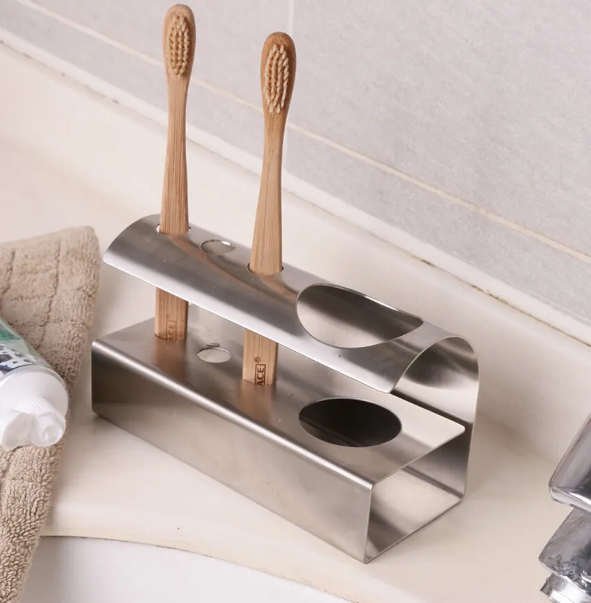 Bathroom Toothbrush Holder Stainless Steel Toothpaste Organizer Rack ...