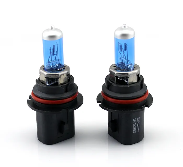 Premium 9007 Xenon Look Halogen Car Headlight Bulbs - Super Blue 5500K ...