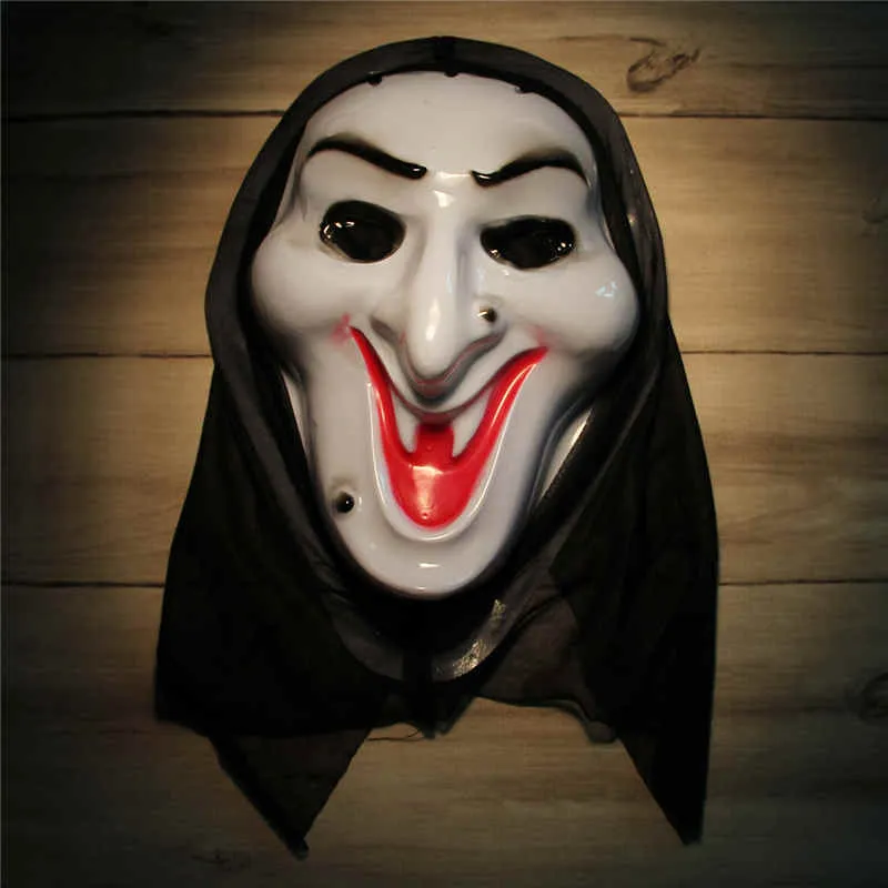 Full Face White Witch Masquerade Joker Face Mask For Halloween Cosplay ...