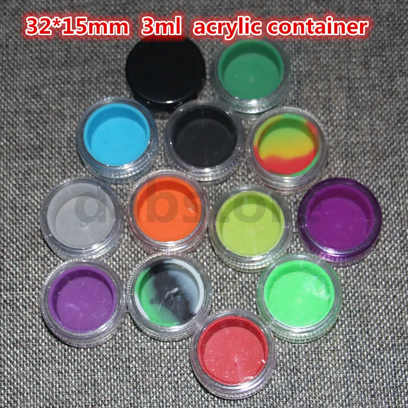 DHgate.com:2016wholesale 3ml acrylic wax containers silicone jar dab ...