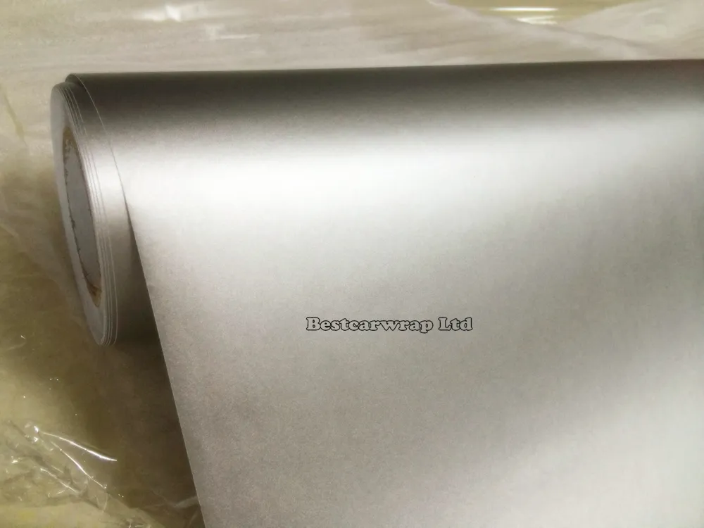 Silver Chrome Satin Car Wrap Film Air Release Matte Metallic Vinyl For ...