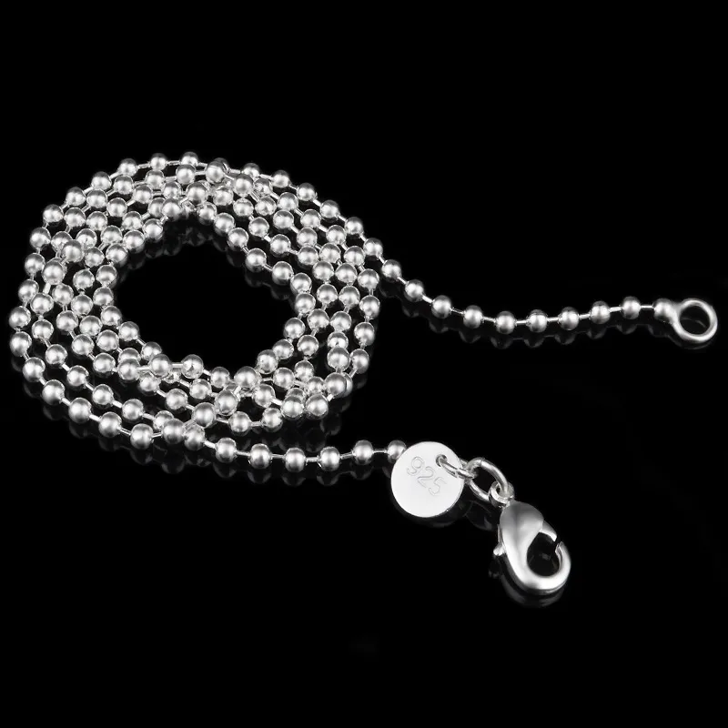 Promotion Sale 925 Silver 2.4mm Ball Chain!925 Sterling Silver Ball ...