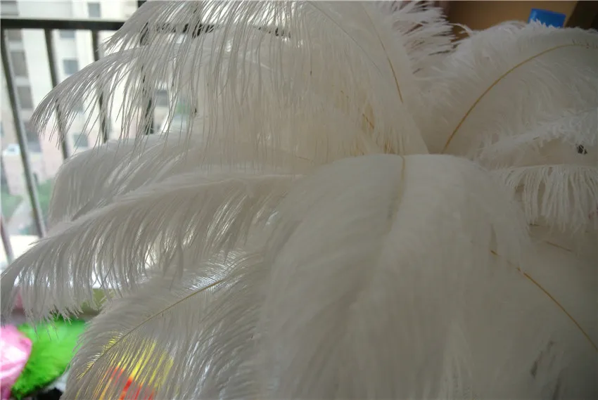 En Gros Blanc Panache De Plume Dautruche Pour Table De Mariage Pièce ...