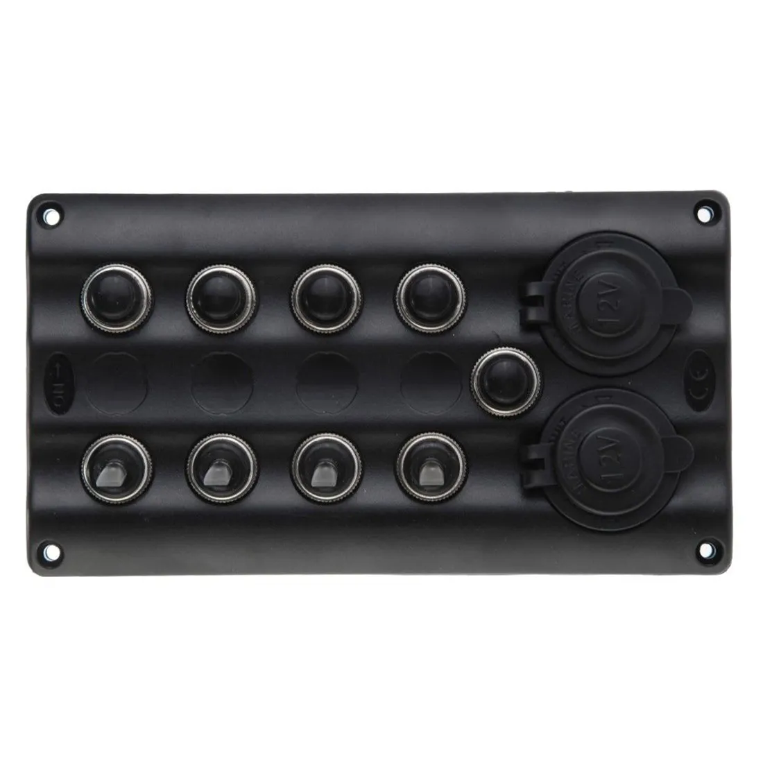 Waterproof 4 Gang LED Boat Switch Panel With Breaker Socket 12V Marine ...