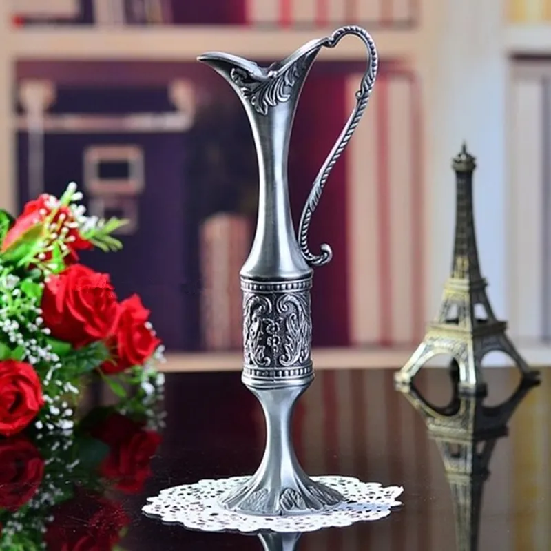 Pewter Plated Metal Flower Vase Decorative Home... From Fuzhengkun, $20 ...