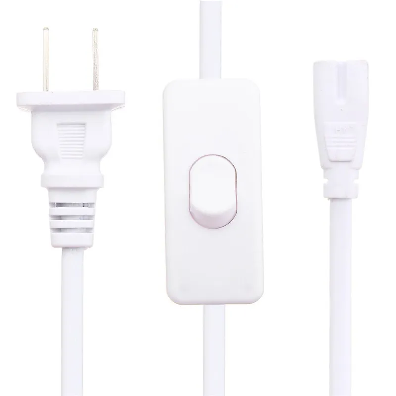 6FT US/EU Plug 3 Prong Power Cord Cable For T8/T5 Integrated LED Tube ...