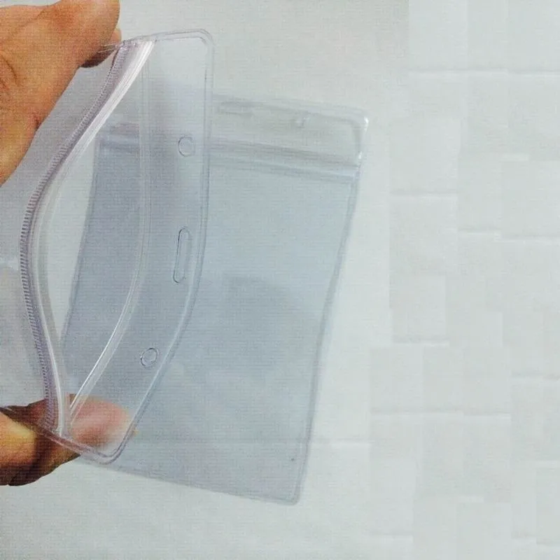 Clear PVC Badge Holders Waterproof ID Card Cases For Work, Events ...