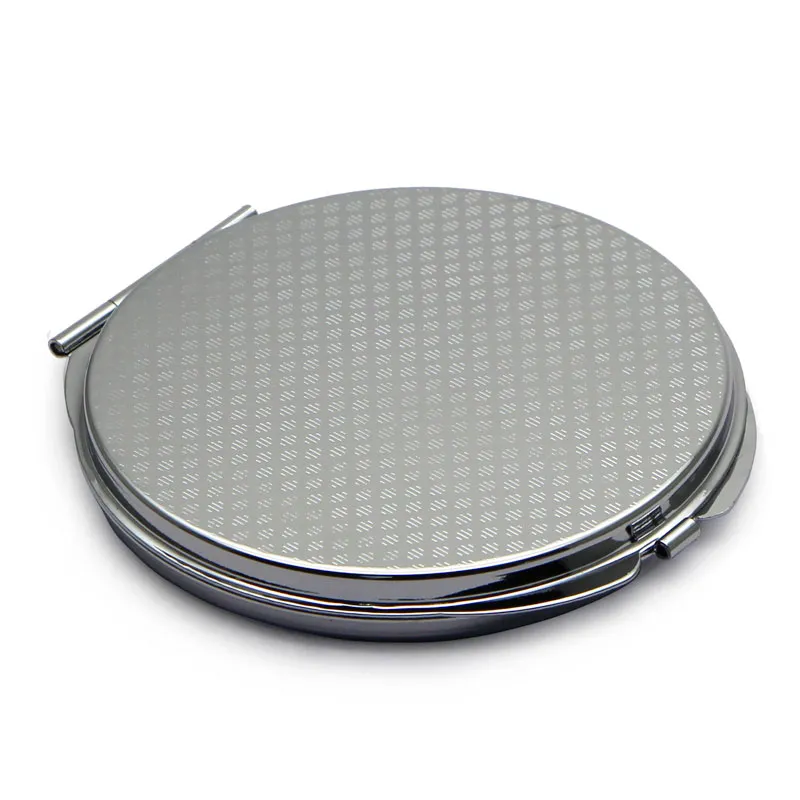 Compact Mirror Thick Round Silver Cosmetic Mirror For Purse Or Travel ...