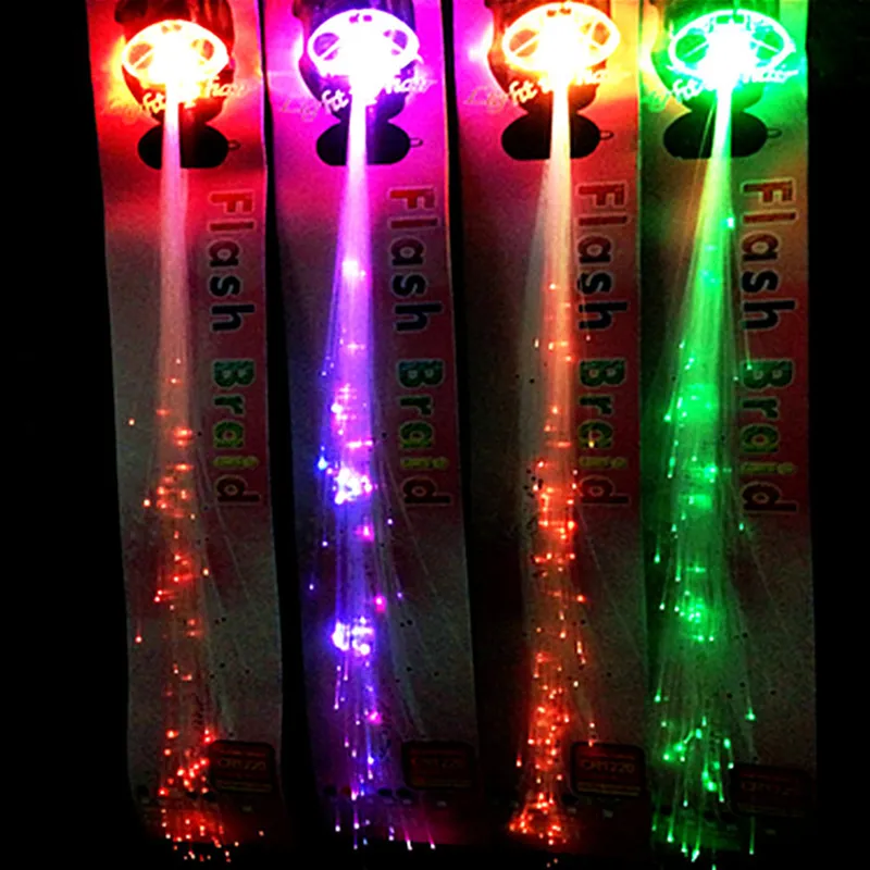 LED Hair Lights: Luminous Fiber Optic Hair Extensions Light Up Festival ...