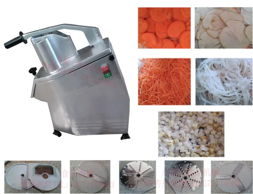 Electric Vegetable Slicer 110V/220V Veggie Cutter With 7 Blades For ...