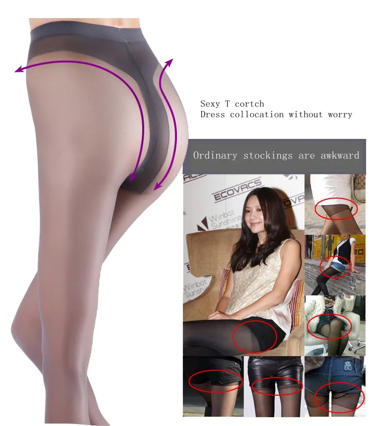Super Elastic Magical Stockings Seamless Sexy Black Thin Pantyhose
