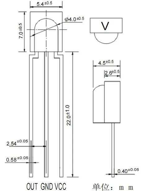 VS1738 Infrared Receiver Module TV Remote Sensor Replacement High ...