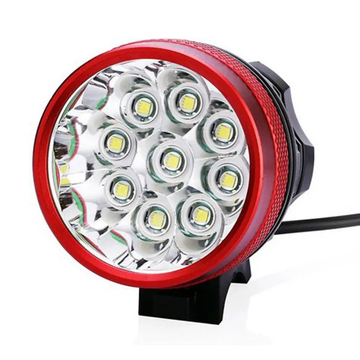 9T6 Bike Light with 9 Cree XM-L T6 LEDs, 3 Modes, 14000LM Super Power ...