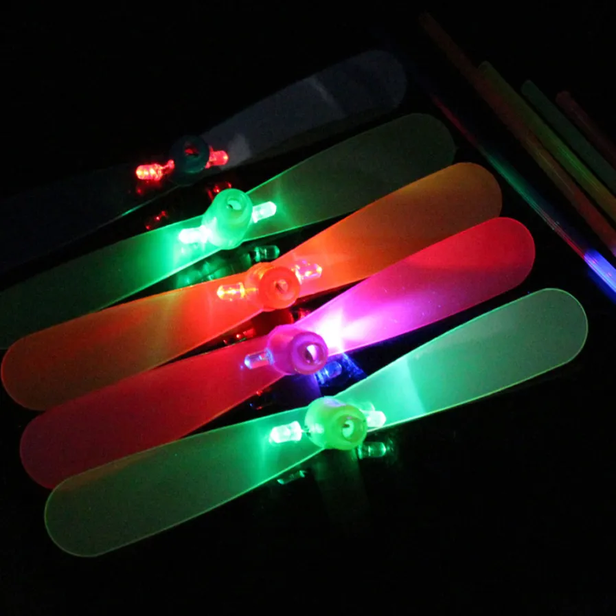 Novelty Children Funny Toys Led Fly Helicopter Flash Bamboo Dragonfly ...