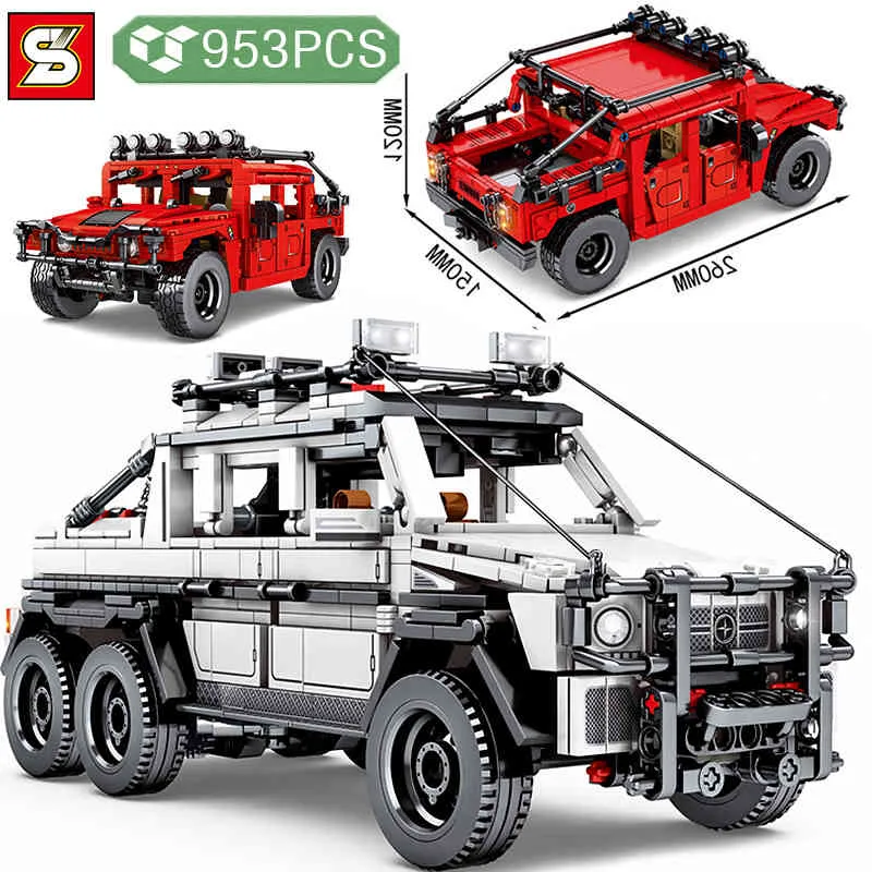 High-Tech Cross-Country Car Building Blocks - Sembo Pullback Model ...