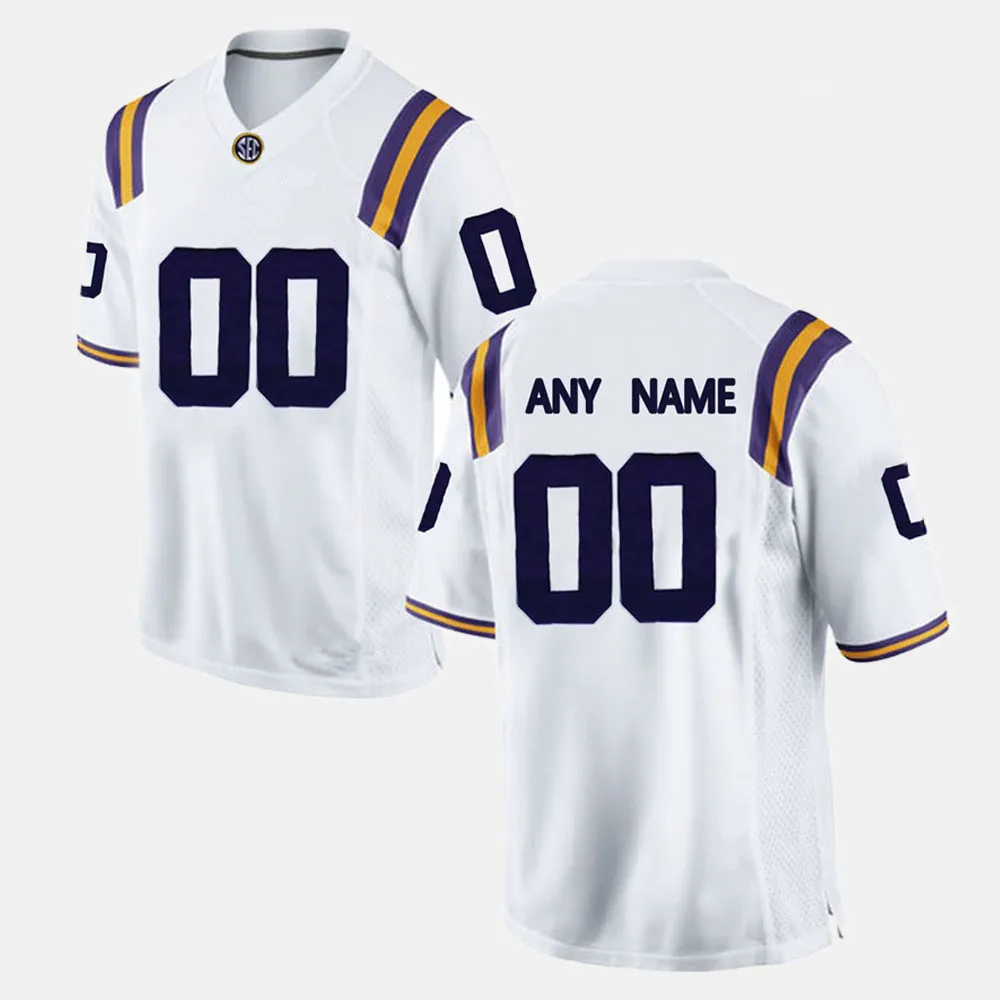 Custom LSU Tigers Football Jersey 18 TreDavious White 94 Danielle ...