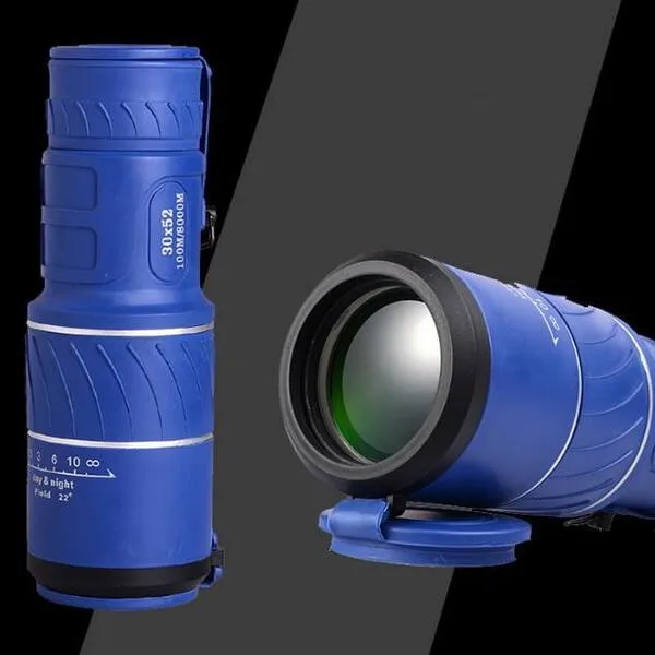 Dual Focus HD Monocular Telescope Green Film Lens 30x52 Travel Spotting ...