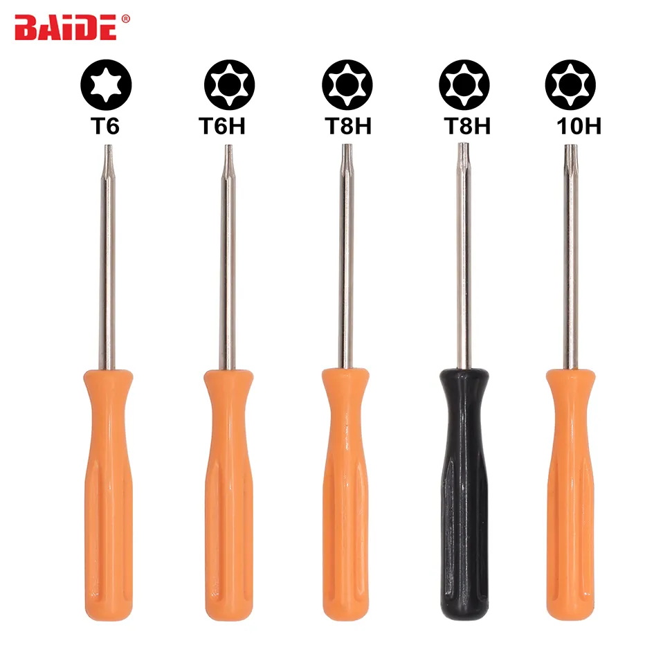 3x100mm 45# Steel Orange Screwdriver 1.5Y 2.0Y 3.0Y Slotted Phillips T3 ...