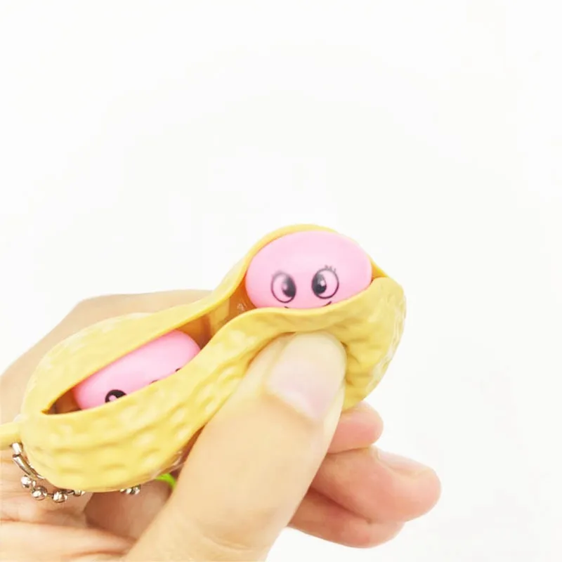 Squishy Fidget Toys Edamame Keychain Squeeze Peanut Popper Bean ...