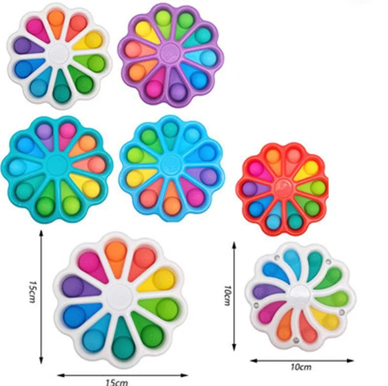 Fidget Toys Finger Bubble Floral Press Relief Fingertip Toy Stress ...