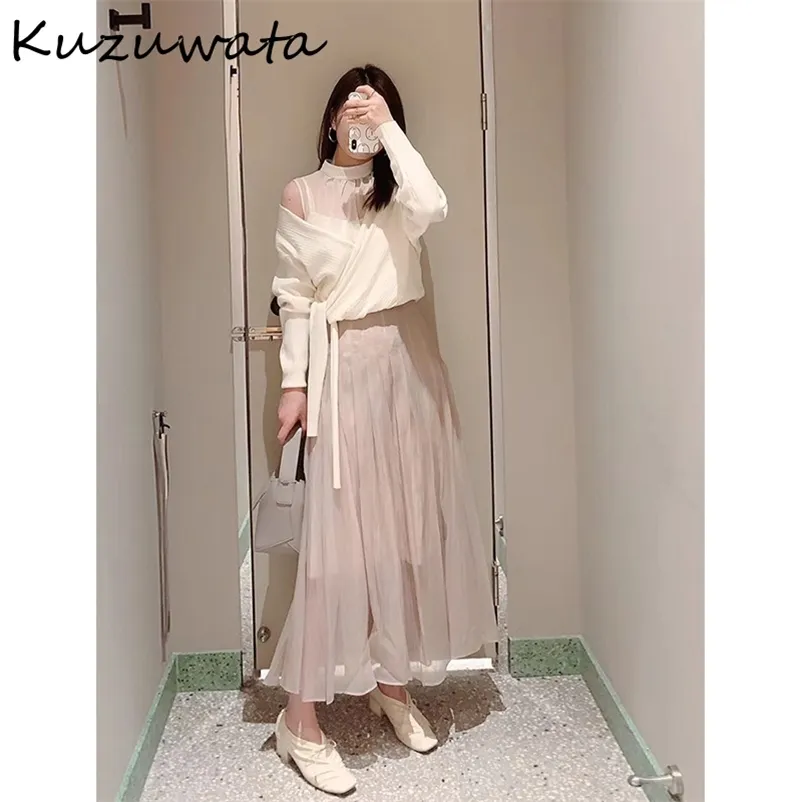 Sweet Candy Color Aesthetic Pleated Skirt High Waist Solid Womens ...