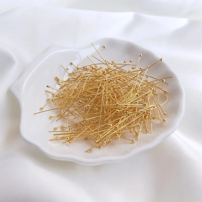 Gold And Silver Plated Ball Pins Ticker 24 Gauge Ball Head Design For ...