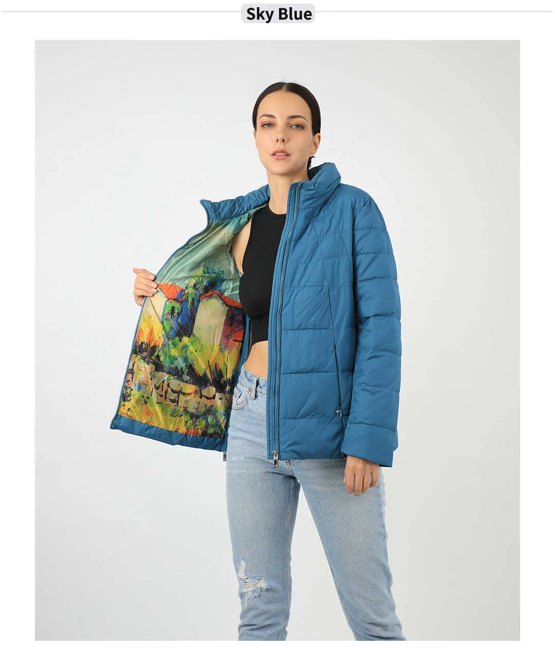 Krótkie Kobiety Down Kurtka Office Lady Pikowane Płaszcz Bawełniany ...