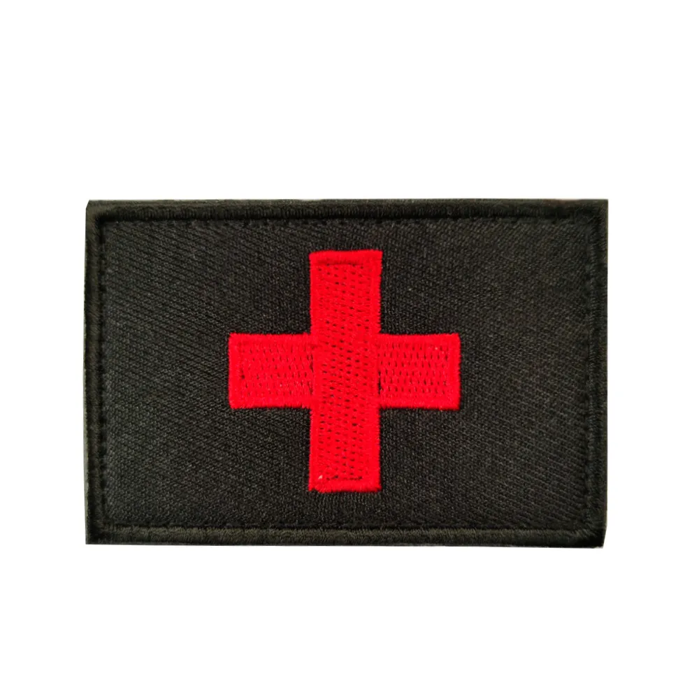 Army Tactical Medical Hook And Loop Fastener Red Cross Patches 303 ...