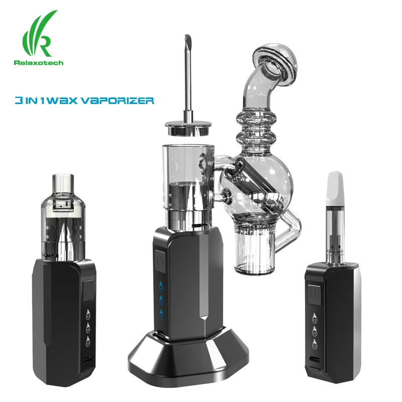 Electronic Portable Wax Dab Rig Battery Kit Glass Water Pipe Bubbler E ...