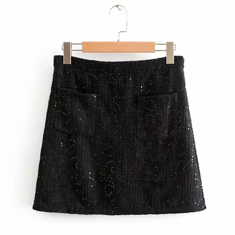Women's Sequin Mini Skirt With Empire Waist & Back... From Luo03, $14. ...