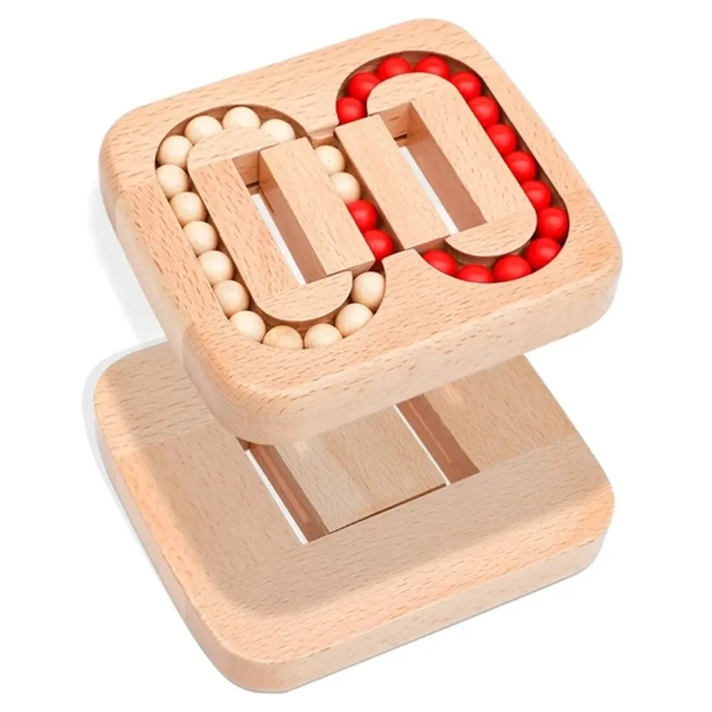 Wooden Rolling Ball Fidget Toy - Magic Rotating Cube for Stress Relief ...