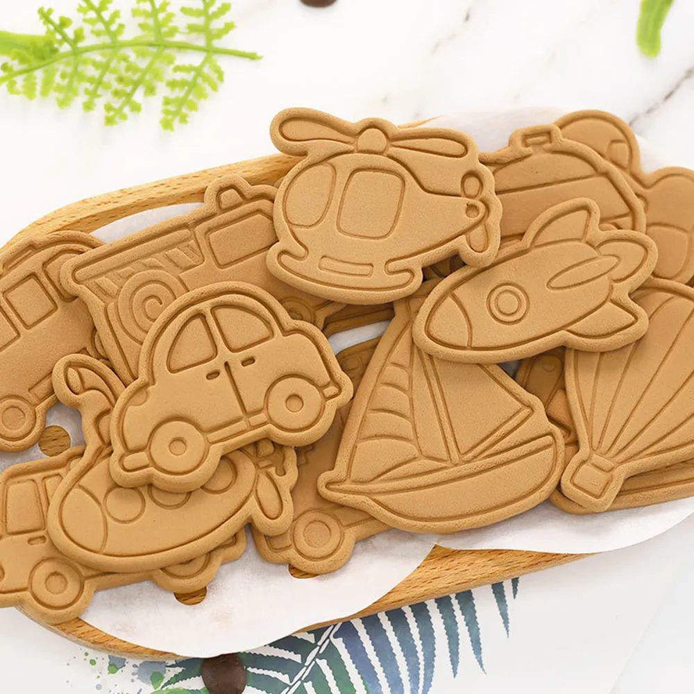 Cute Cartoon Car 3D Cookie Cutters Biscuit Stamp Mold... From ...