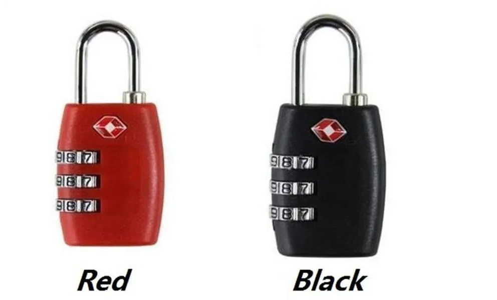 New TSA 3 Digit Code Combination Lock Resettable Customs Locks Travel ...