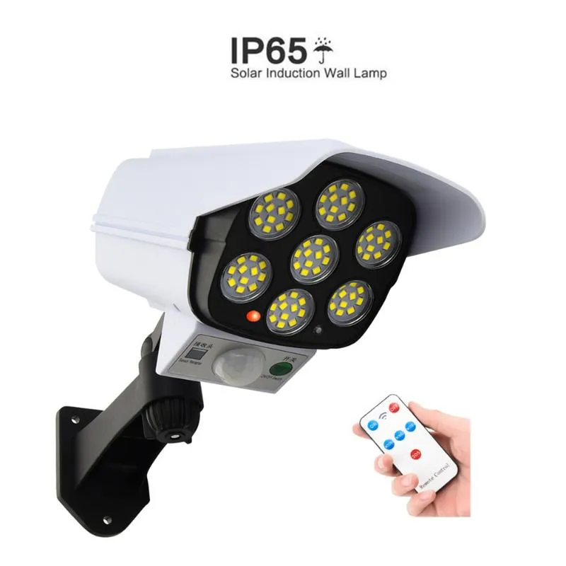 Solar Security Light with Fake Camera - Remote Control, Motion Sensor ...