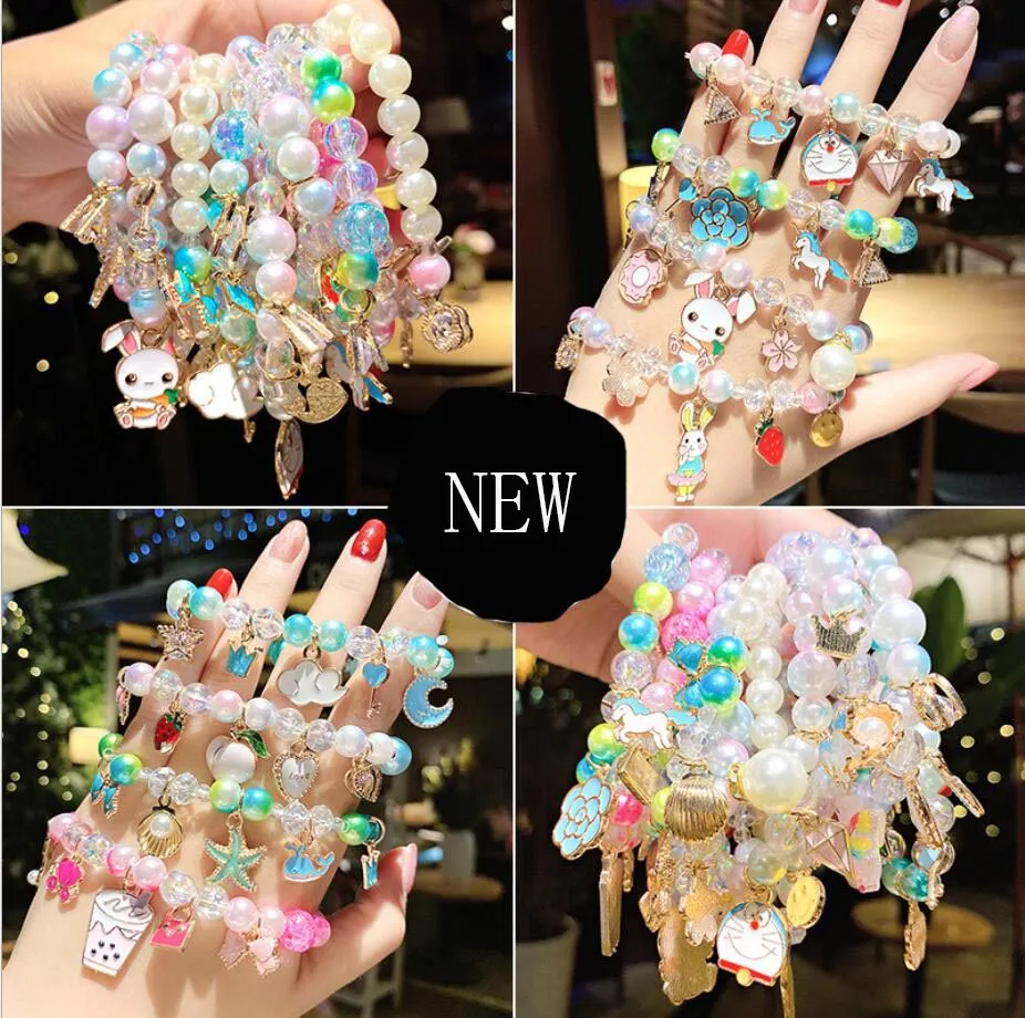 Colorful Candy Bead Bracelets - Kids' Lucky Charm Jewelry Set, Birthday ...