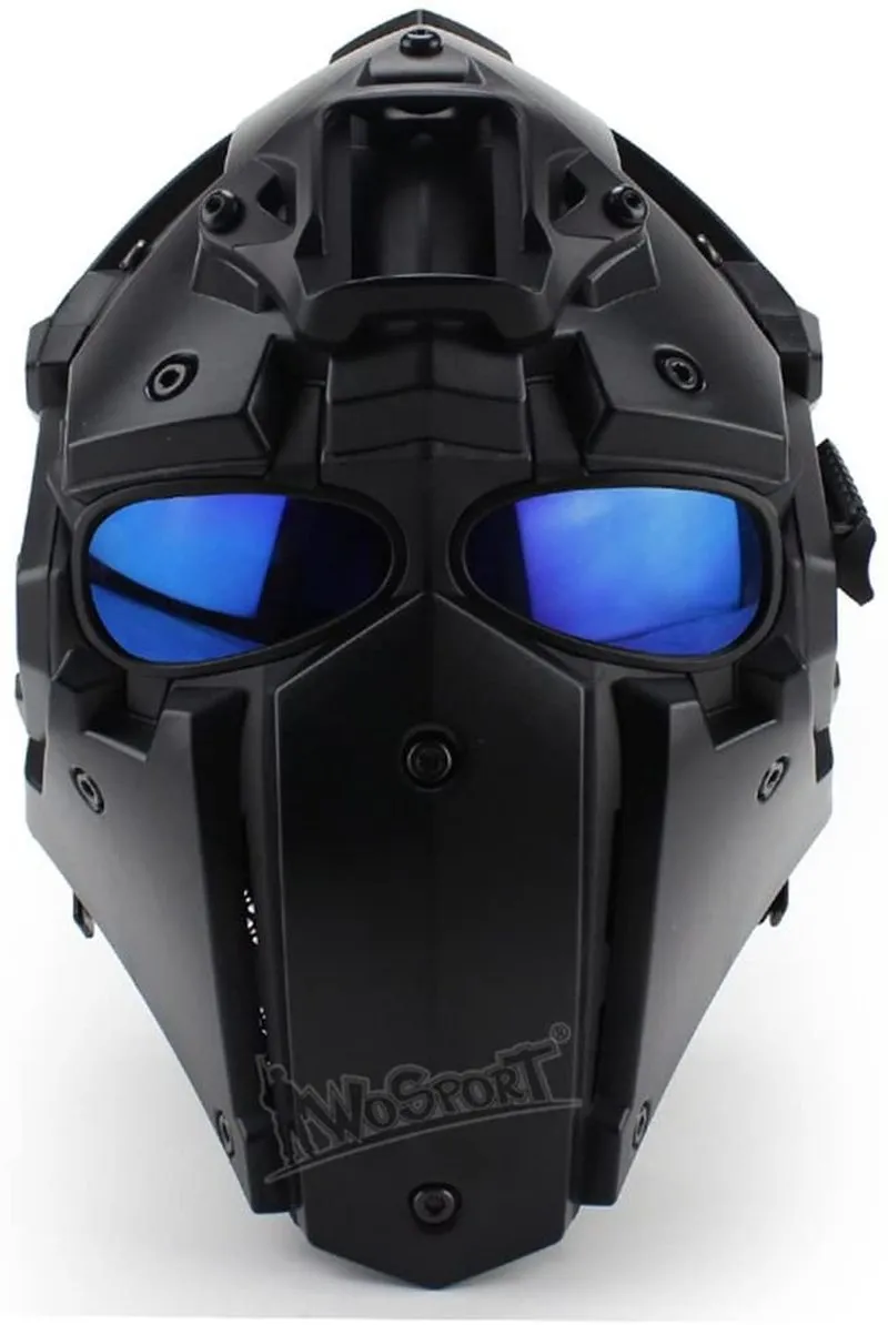 Airsoft Tactical Helmet Full Face Protection Mask Goggles Hunting ...