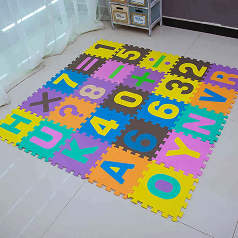 Alphabet Play Mats: 30x30cm Foam English Letter & Number Puzzle Piece ...