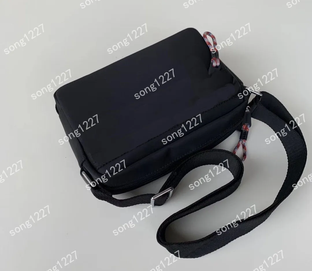 Black Designer Crossbody Messenger Bag - Zippered, Lightweight, and ...