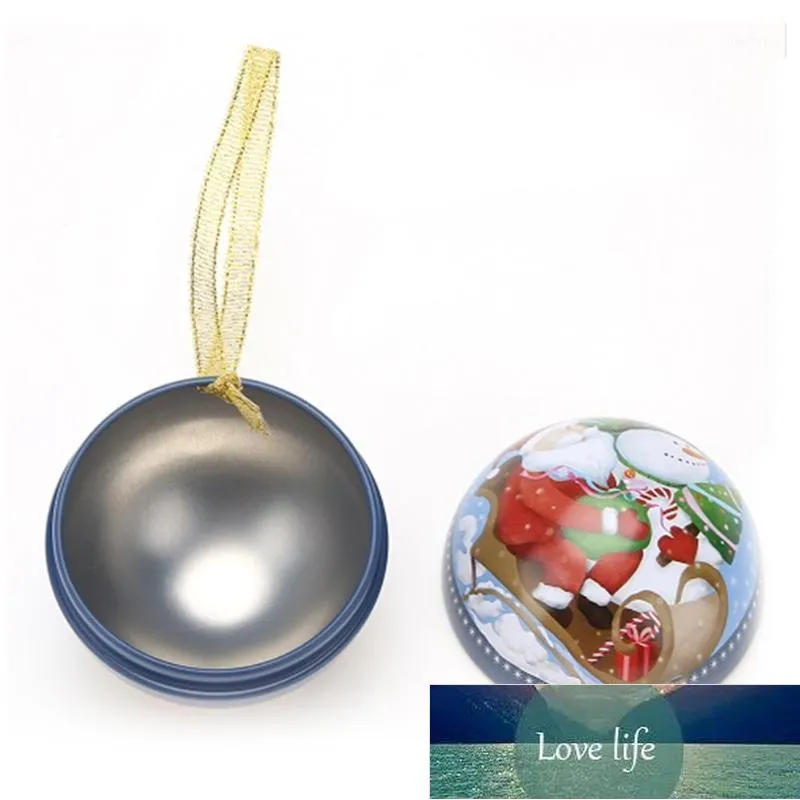 Christmas Decorations 1 Pack Tinplate Round Ball Boxes Creative ...