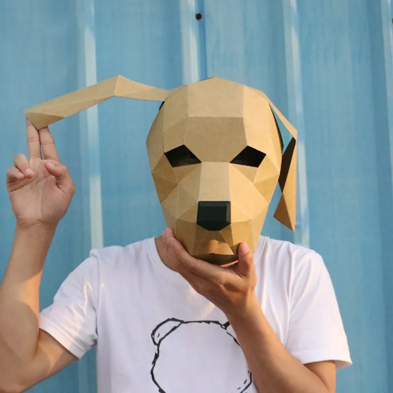 Golden Retriever 3D Paper Donkey Kong Mascot Costume For Women And Men ...