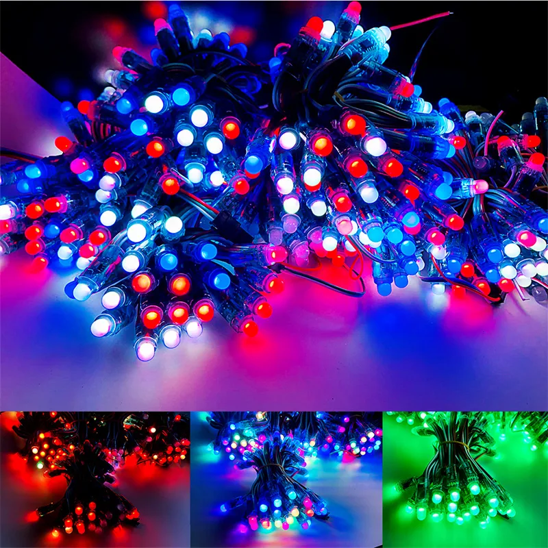 DC 5V 12V WS2811 IC RGB LED Module String Light, 12mm Full Color IP68 ...