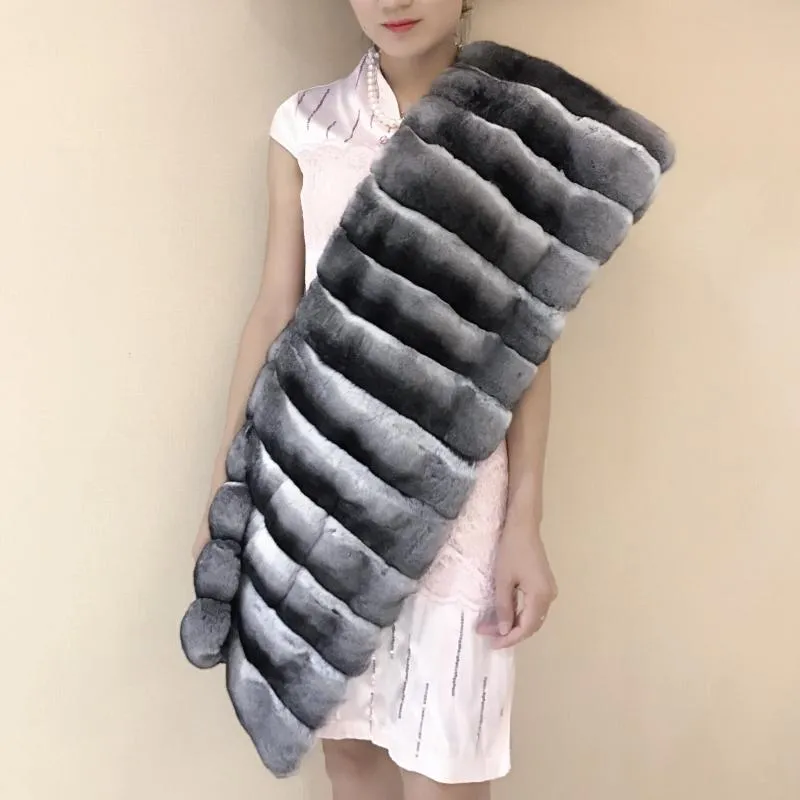 DHgate.com:Winter Real Chinchilla Fur Scarf, Fluffy Thickened Shawl ...