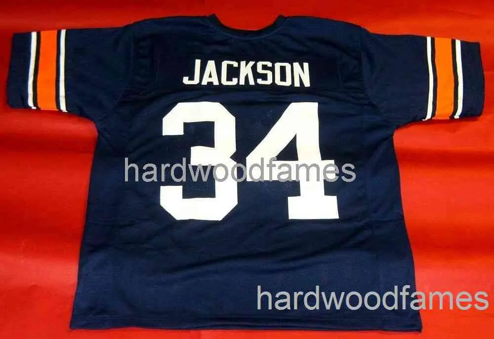 Custom BO JACKSON TIGERS JERSEY NAVY #34 Stitched Add Any Name Number ...