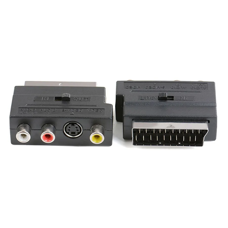 21 Pin Scart Male To 3 Rca Female Av Tv Audio Video High Speed Ethernet