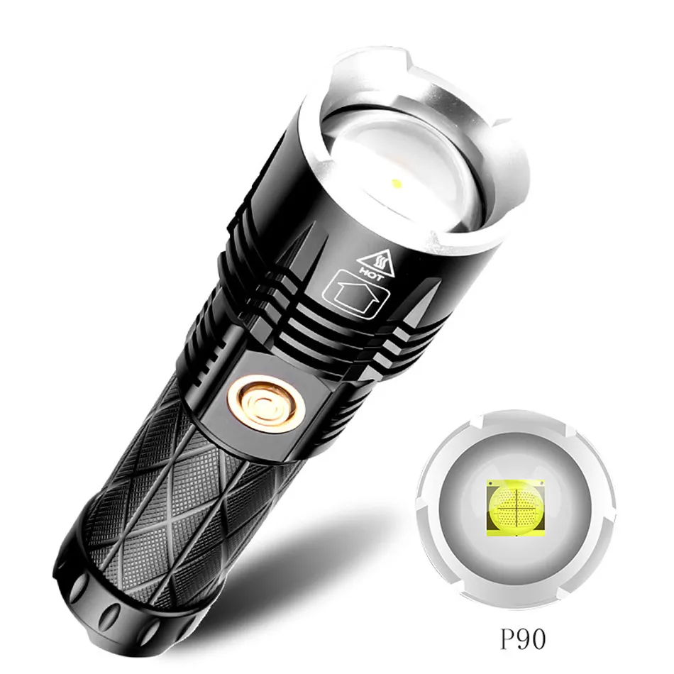 USB Rechargeable Tactical Flashlight Torch Browser For Android Super ...