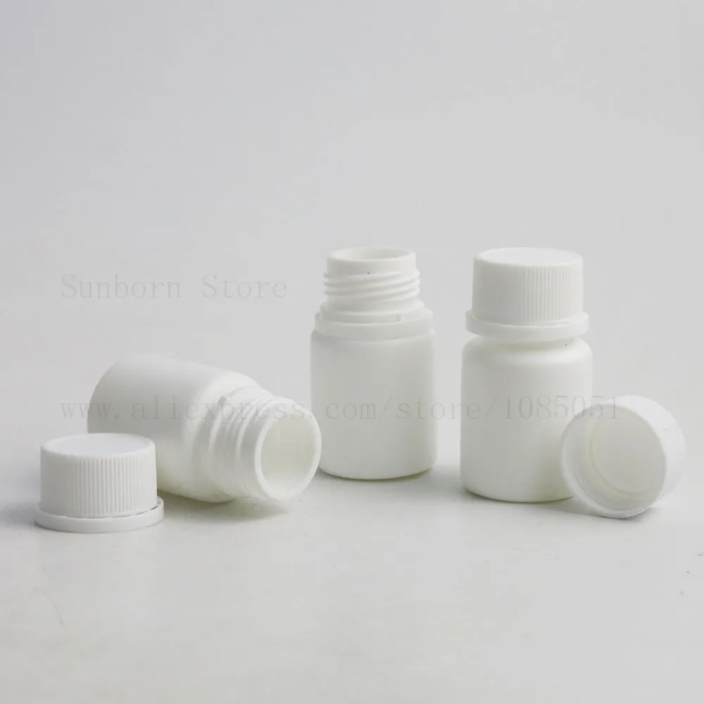 20ml HDPE Pill Bottles - 100 Pack Food Grade Medicine Vials with Screw ...