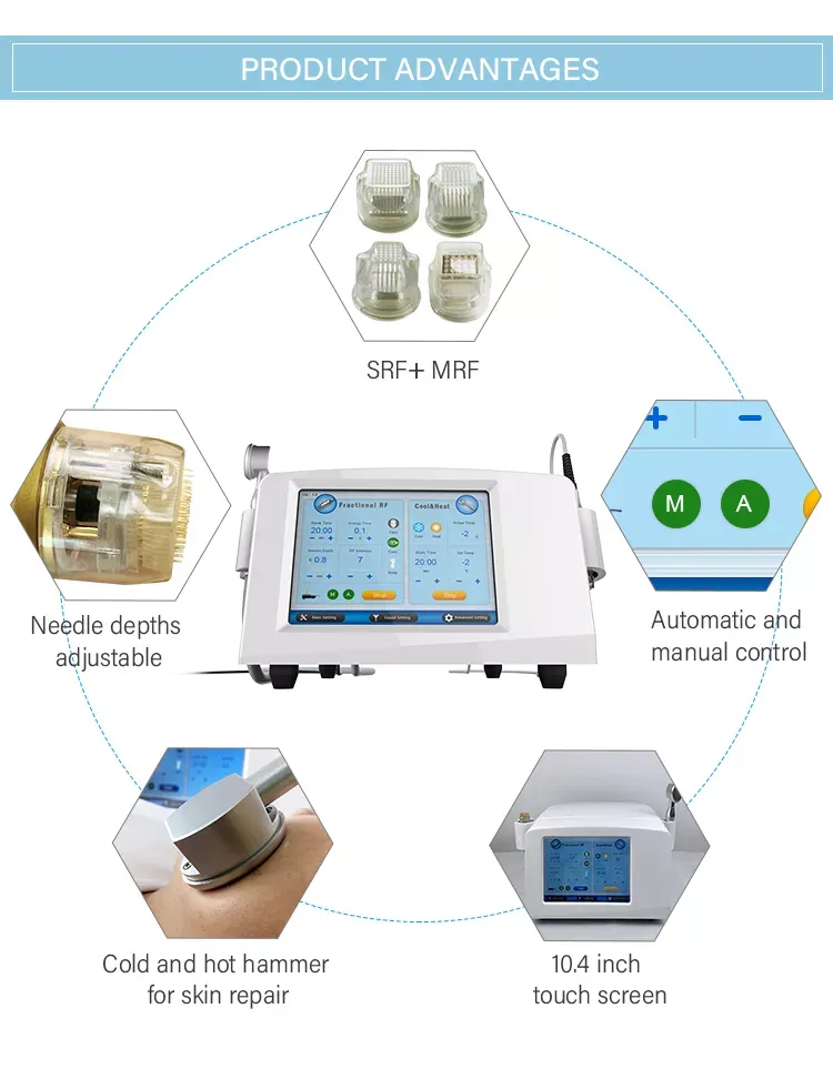 2 In 1 Microneedle RF Equipment Microneedling Fractional RF Radio ...