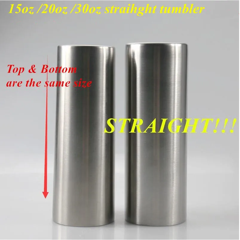 15oz 20oz 30oz Skinny Tumbler Stright Tumblers Vacuum Insulated Cup ...
