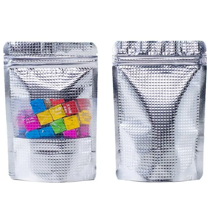 Wholesale Clear Window 10x15cm Silver Aluminum Foil Stand Up Doypack ...